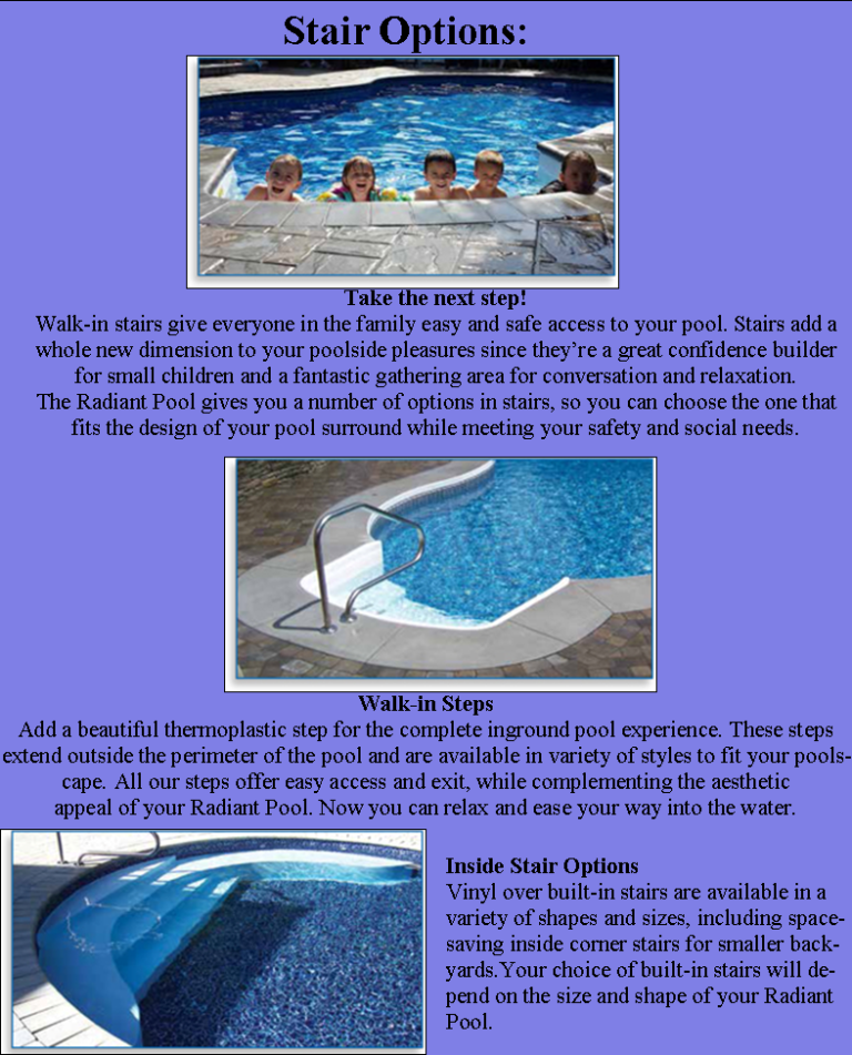 Radiant IG Stairs | Leisure World Pools and Spas
